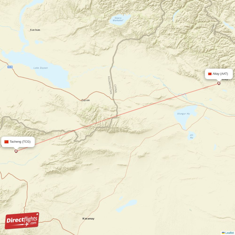 Direct flights from Tacheng to Altay (TCG-AAT) - Directflights.com