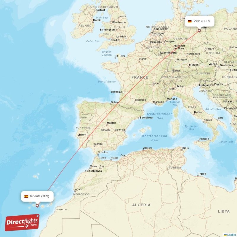 Direct flights from Tenerife to Berlin, TFS to BER non-stop ...