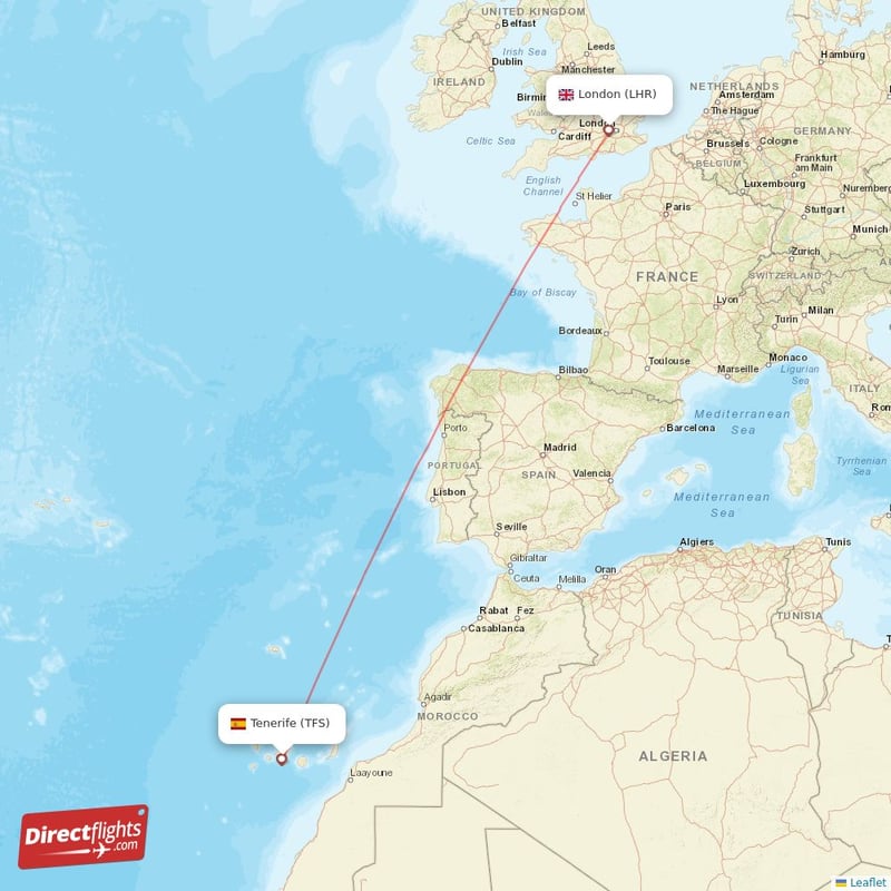 Direct flights from Tenerife to London, TFS to LHR non-stop ...