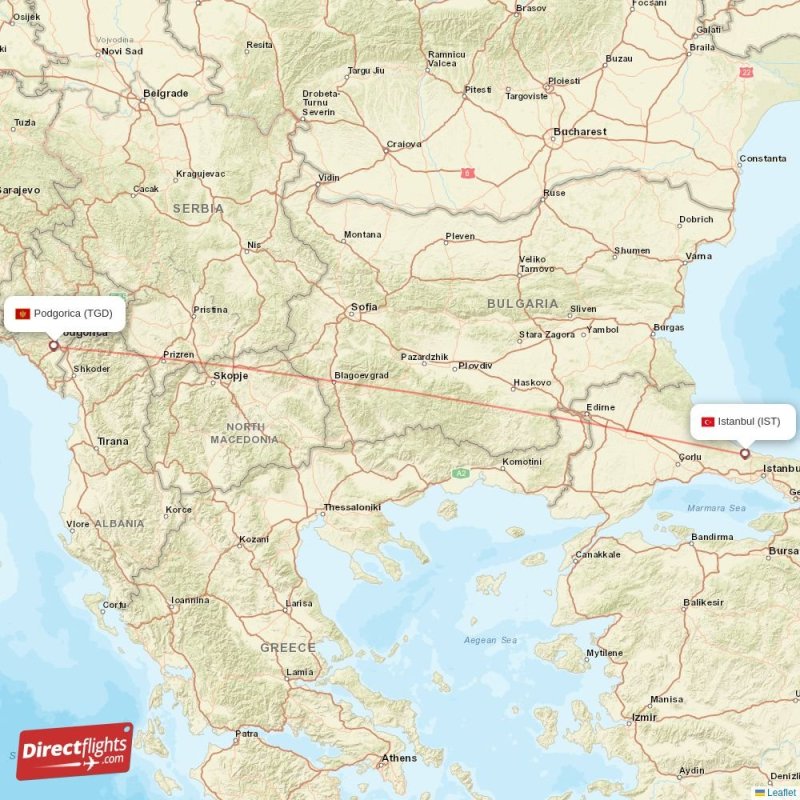 Direct flights from Podgorica to Istanbul, TGD to IST non-stop ...