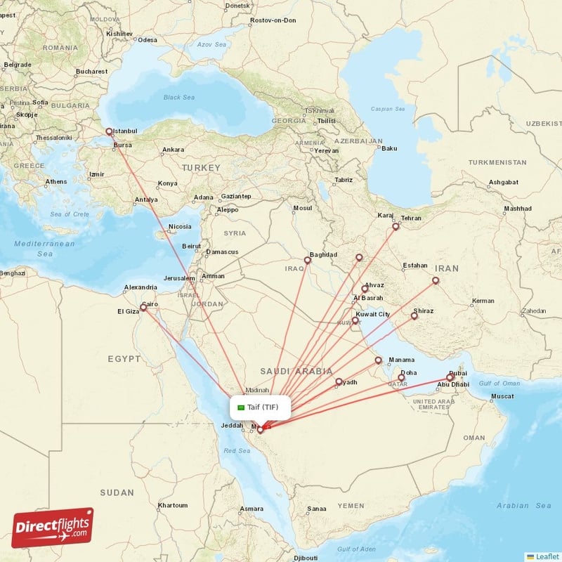 Direct flights to Taif - TIF, Saudi Arabia - Directflights.com