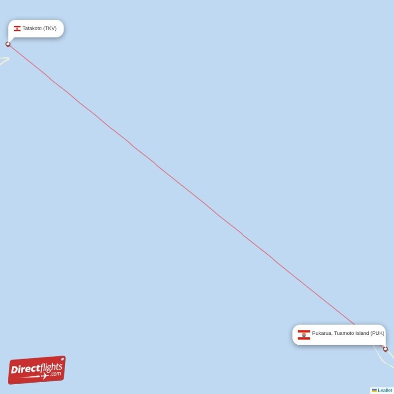Direct flights from Tatakoto - 1 destinations - TKV, French Polynesia ...