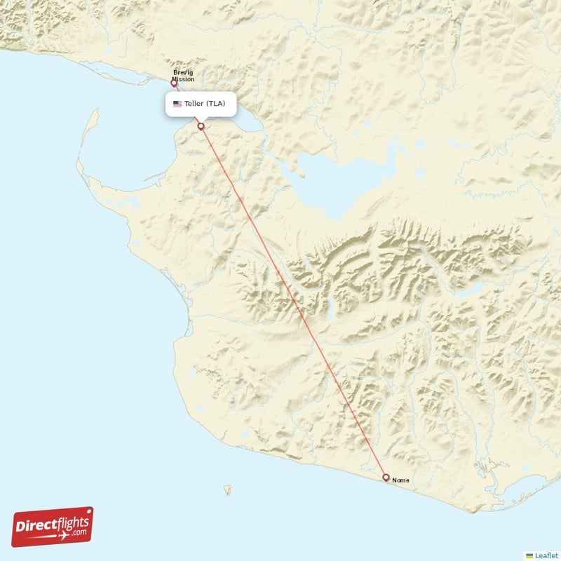 Direct flights from Teller - 2 destinations - TLA, USA - Directflights.com