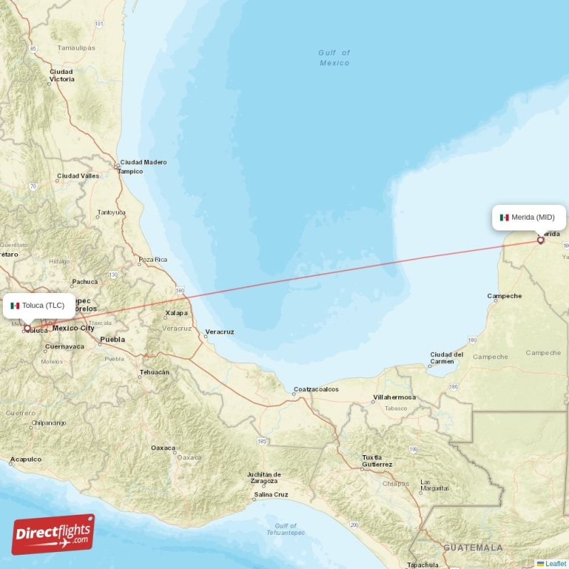 Direct flights from Toluca to Merida (TLC-MID) - Directflights.com