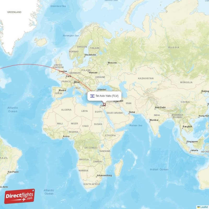 Direct flights from Tel Aviv-Yafo to Toronto (TLV-YYZ) - Directflights.com