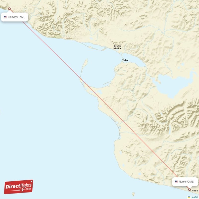 Direct flights from Tin City - 1 destinations - TNC, USA ...