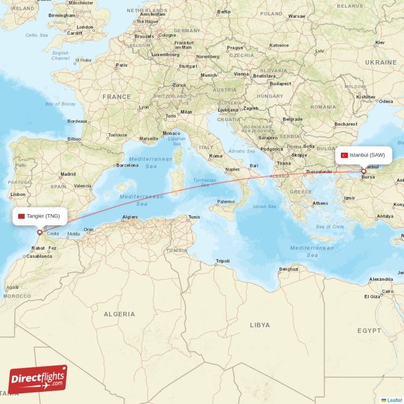 Direct flights from Tangier to Istanbul, TNG to SAW non-stop ...