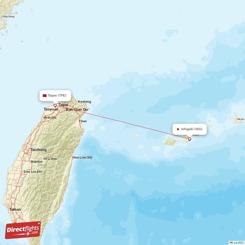 Direct flights from Taipei to Ishigaki, TPE to ISG non-stop - Directflights.com