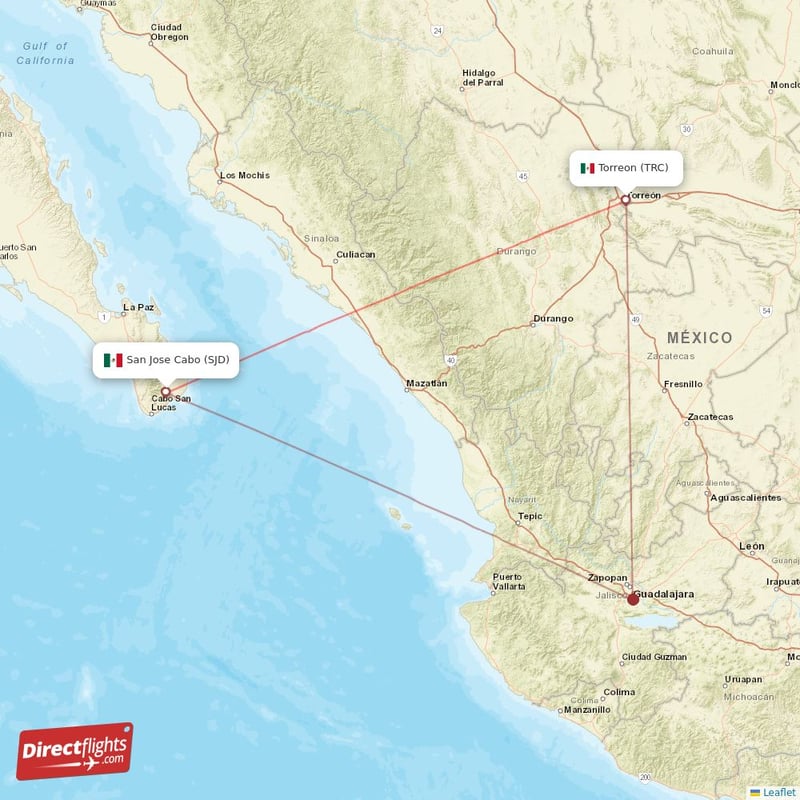 Direct flights from Torreon to San Jose Cabo, TRC to SJD non-stop ...