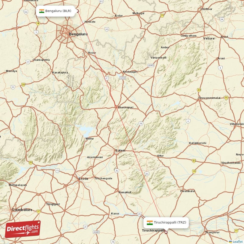 Direct flights from Tiruchirappalli to Bengaluru, TRZ to BLR non-stop ...