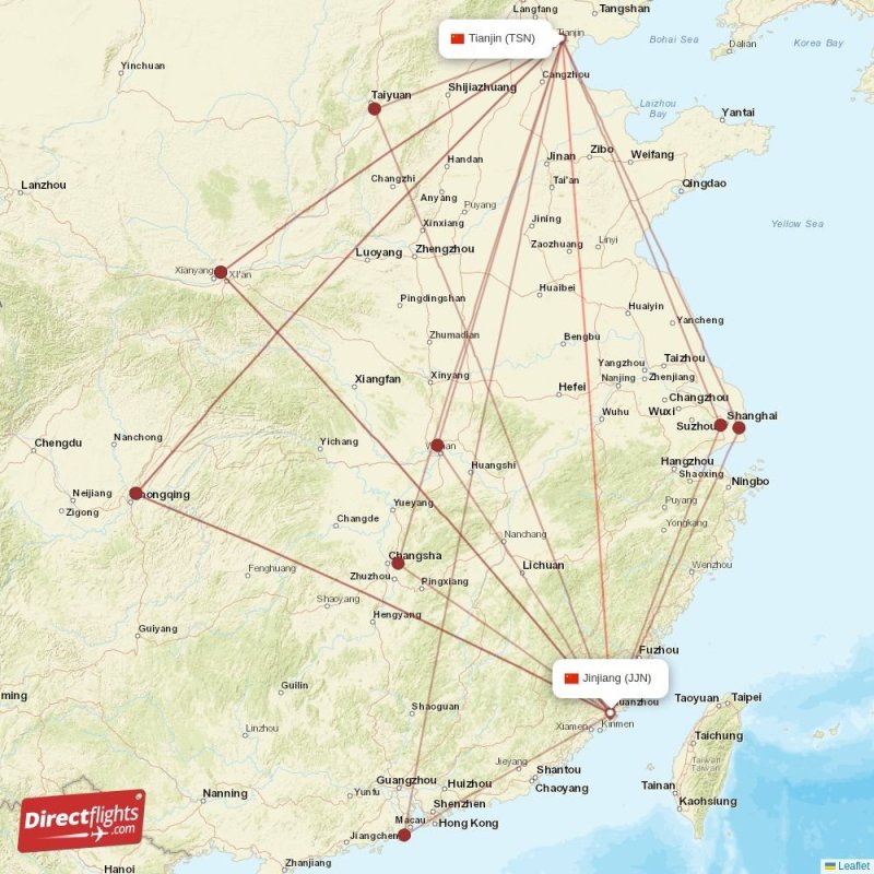 Direct flights from Tianjin to Jinjiang, TSN to JJN non-stop ...