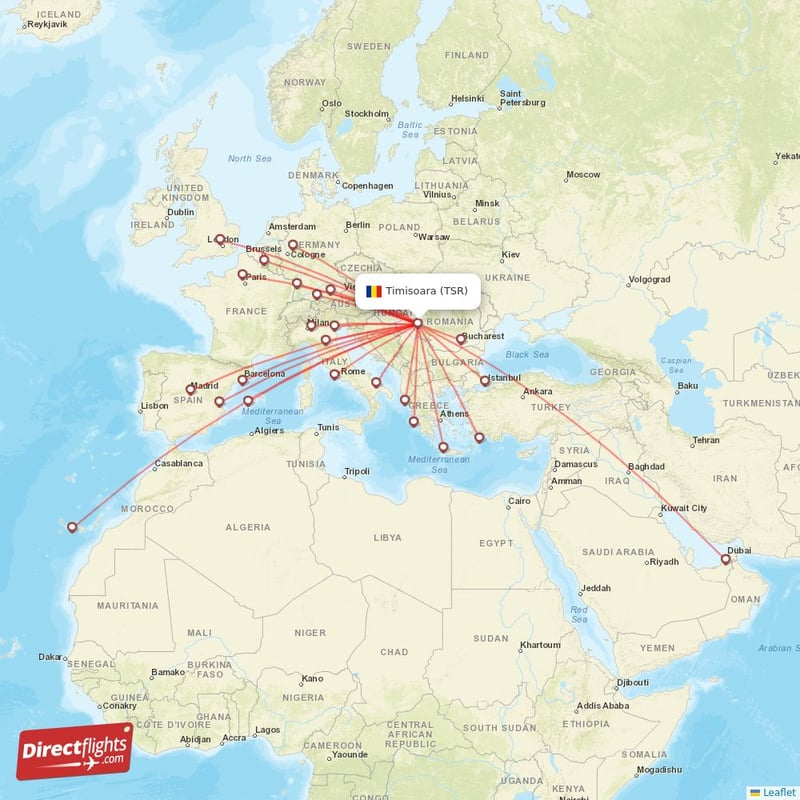 Direct flights to Timisoara - TSR, Romania - Directflights.com