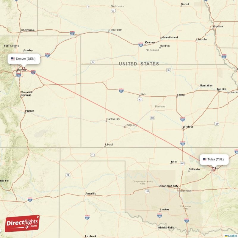 Direct flights from Tulsa to Denver, TUL to DEN non-stop ...