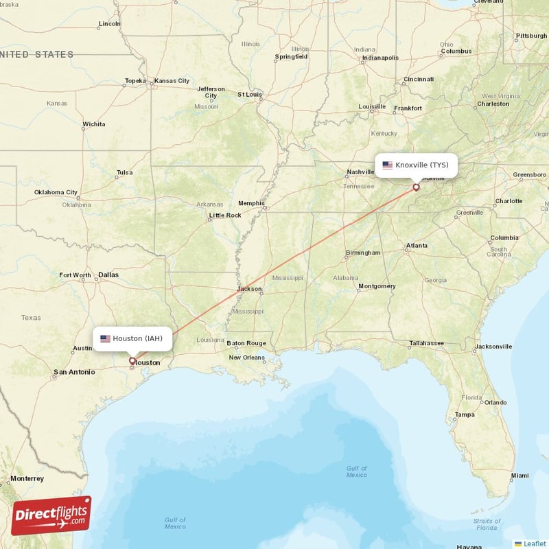 Direct flights from Knoxville to Houston, TYS to IAH non-stop ...