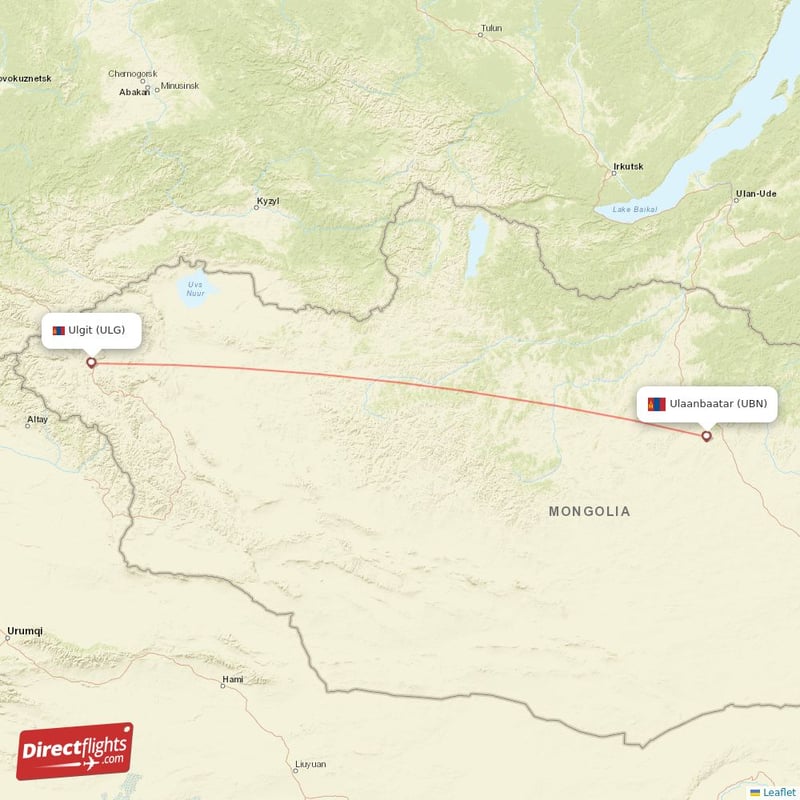 Direct flights from Ulaanbaatar to Ulgit, UBN to ULG non-stop ...
