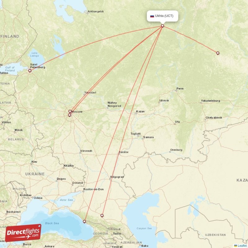Direct flights to Ukhta - UCT, Russia - Directflights.com