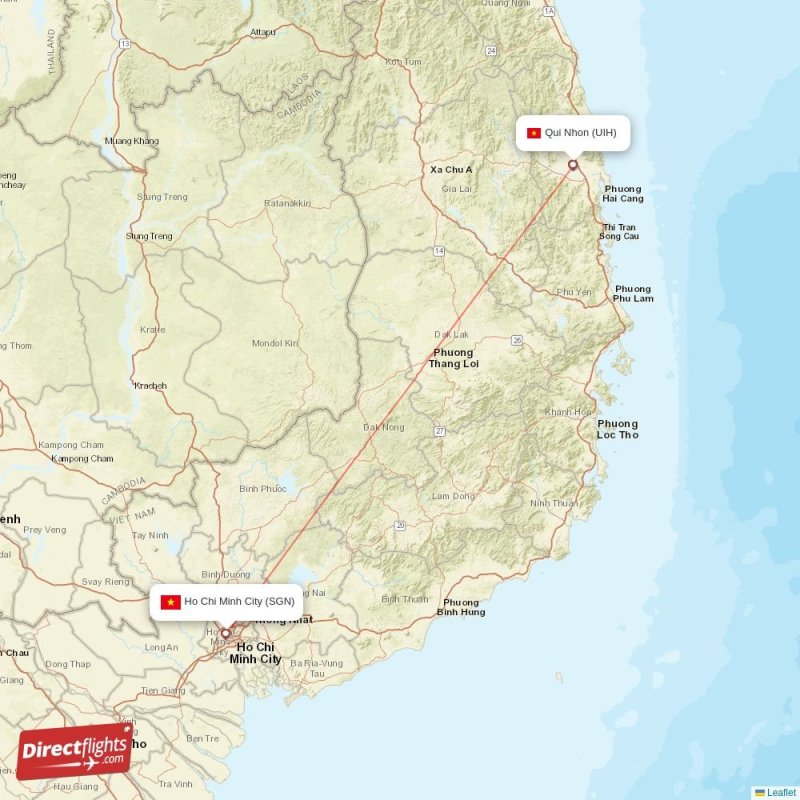 Direct flights from Qui Nhon to Ho Chi Minh City, UIH to SGN non-stop ...