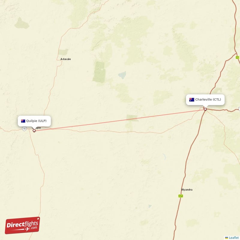 Direct flights from Quilpie to Charleville, ULP to CTL non-stop ...