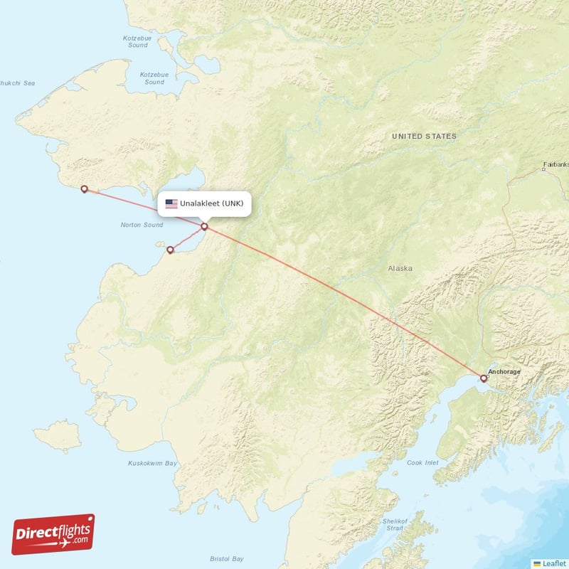 Direct flights to Unalakleet - UNK, USA - Directflights.com