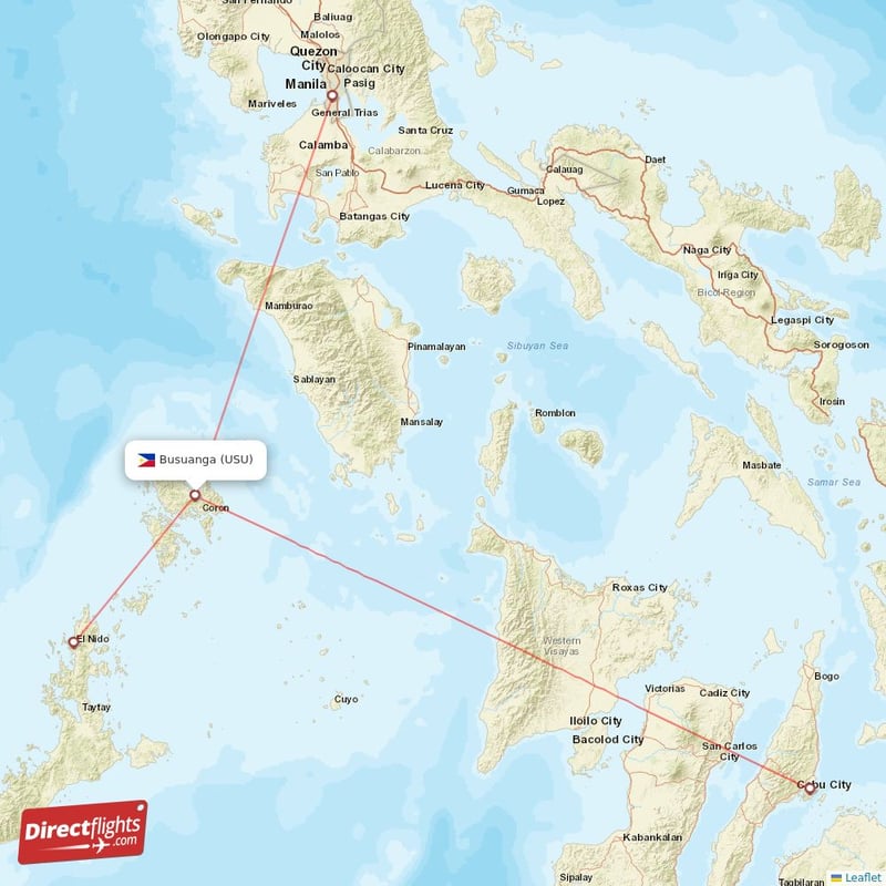 Direct flights from Busuanga - 4 destinations - USU, Philippines - Directflights.com