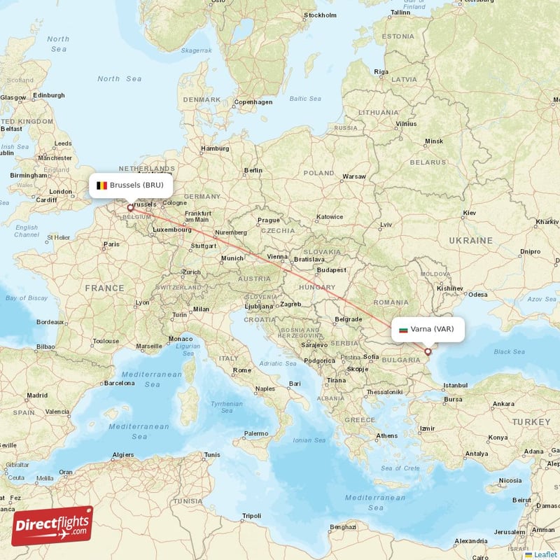 Direct flights from Varna to Brussels, VAR to BRU non-stop - Directflights.com
