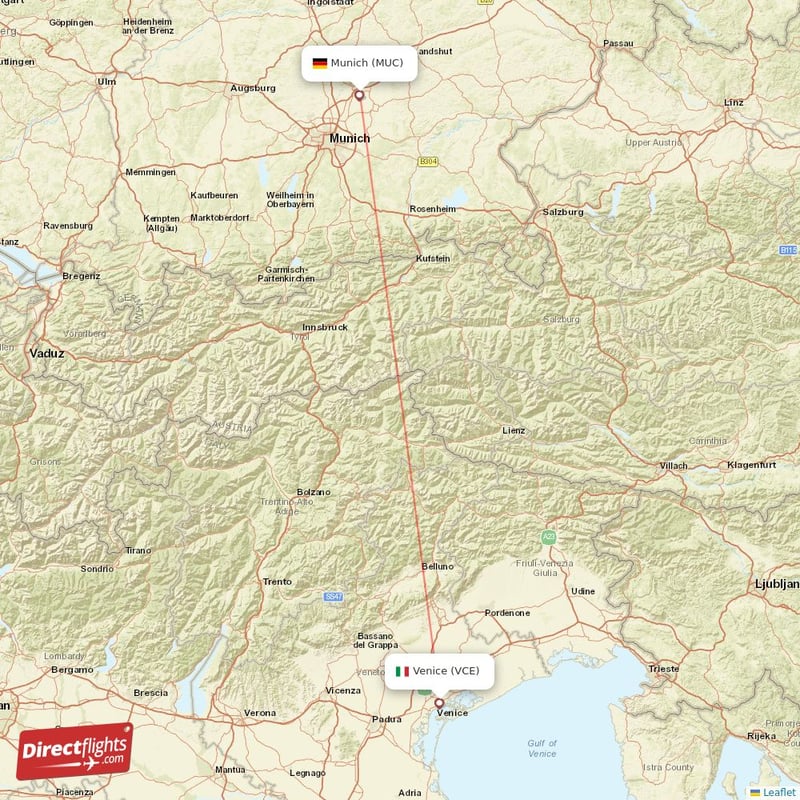 Direct flights from Venice to Munich, VCE to MUC non-stop - Directflights.com