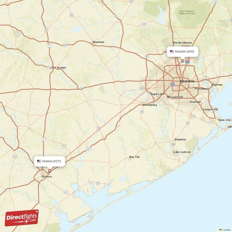 Direct flights from Victoria - 1 destinations - VCT, USA ...