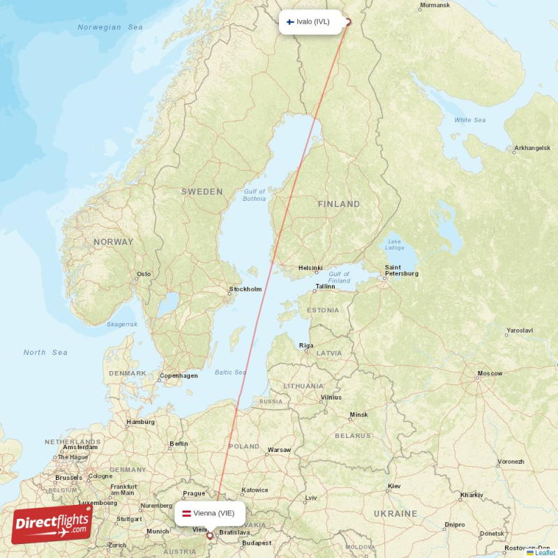 Direct flights from Vienna to Ivalo (VIE-IVL) - Directflights.com