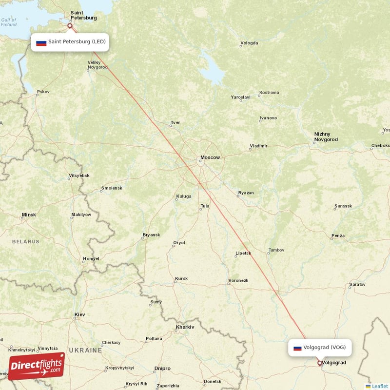 Direct flights from Volgograd to Saint Petersburg, VOG to LED non-stop ...