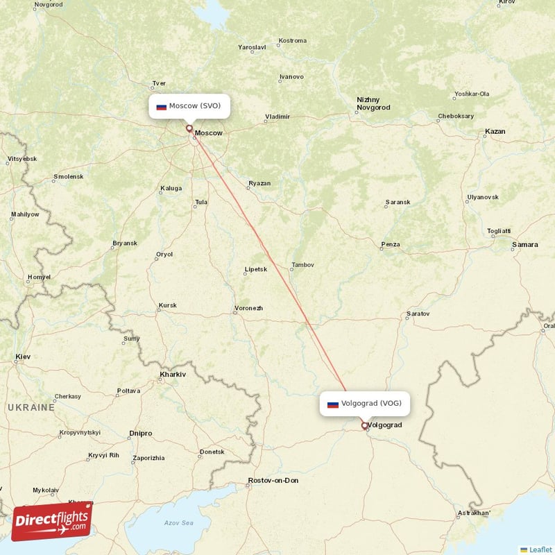 Direct flights from Volgograd to Moscow, VOG to SVO non-stop - Directflights.com
