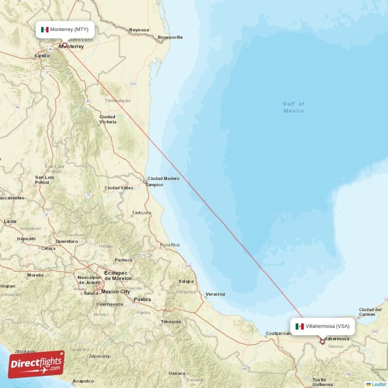 Direct flights from Villahermosa to Monterrey, VSA to MTY non-stop ...