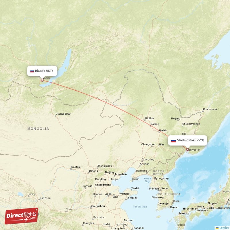 Direct flights from Vladivostok to Irkutsk, VVO to IKT non-stop ...