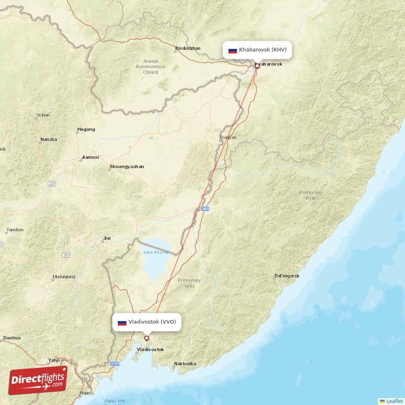 Direct flights from Vladivostok to Khabarovsk, VVO to KHV non-stop ...