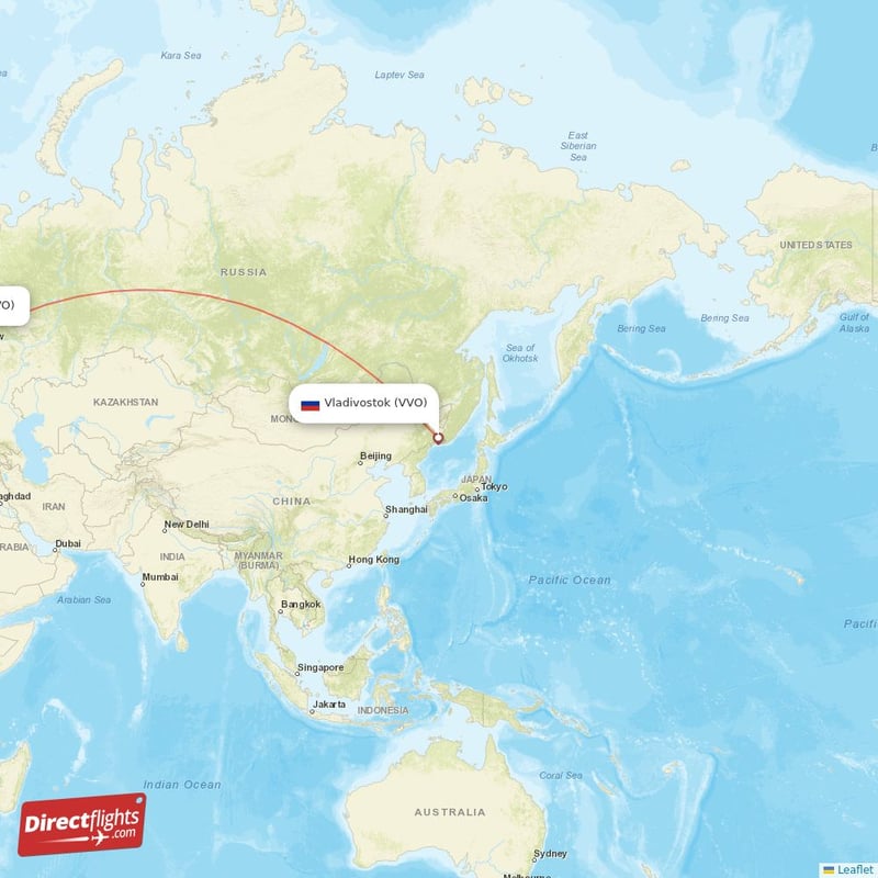 Direct flights from Vladivostok to Moscow, VVO to SVO non-stop ...