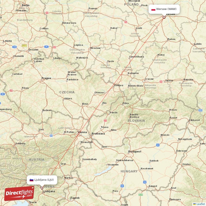 Direct flights from Warsaw to Ljubljana, WAW to LJU non-stop ...
