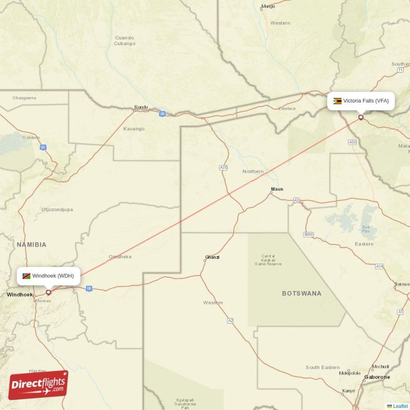 Windhoek To Victoria Falls