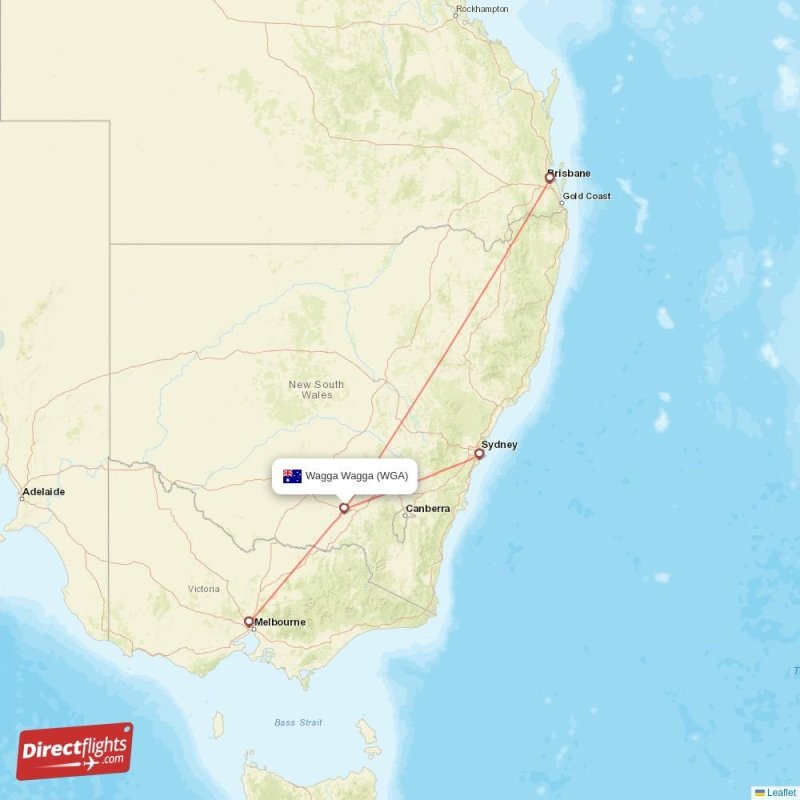 Direct flights from Wagga Wagga - 3 destinations - WGA, Australia ...