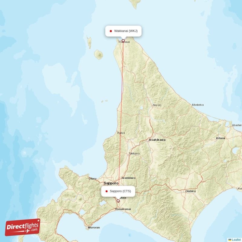 Direct flights from Wakkanai to Sapporo, WKJ to CTS non-stop ...