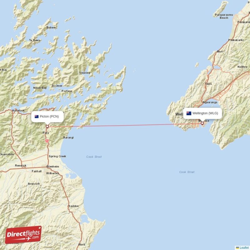 Direct flights from Wellington to Picton, WLG to PCN non-stop ...