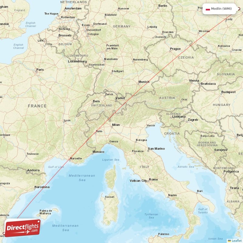 Direct flights from Modlin to Alicante, WMI to ALC non-stop - Directflights.com