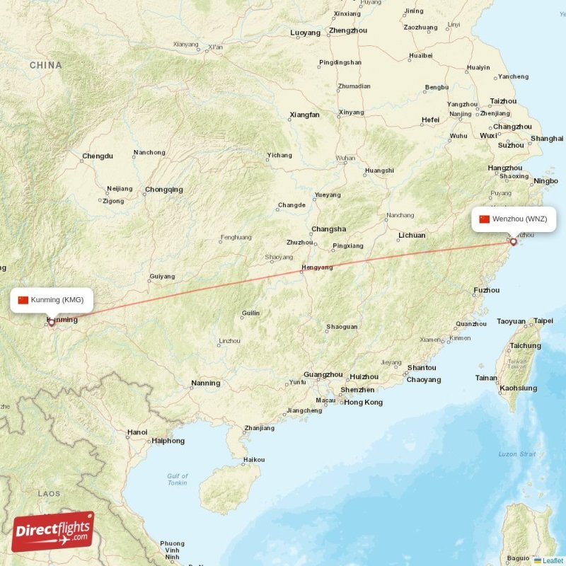 Direct flights from Wenzhou to Kunming, WNZ to KMG non-stop ...