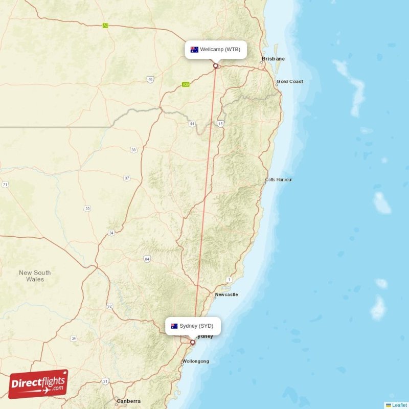 Direct flights from Wellcamp to Sydney, WTB to SYD non-stop ...