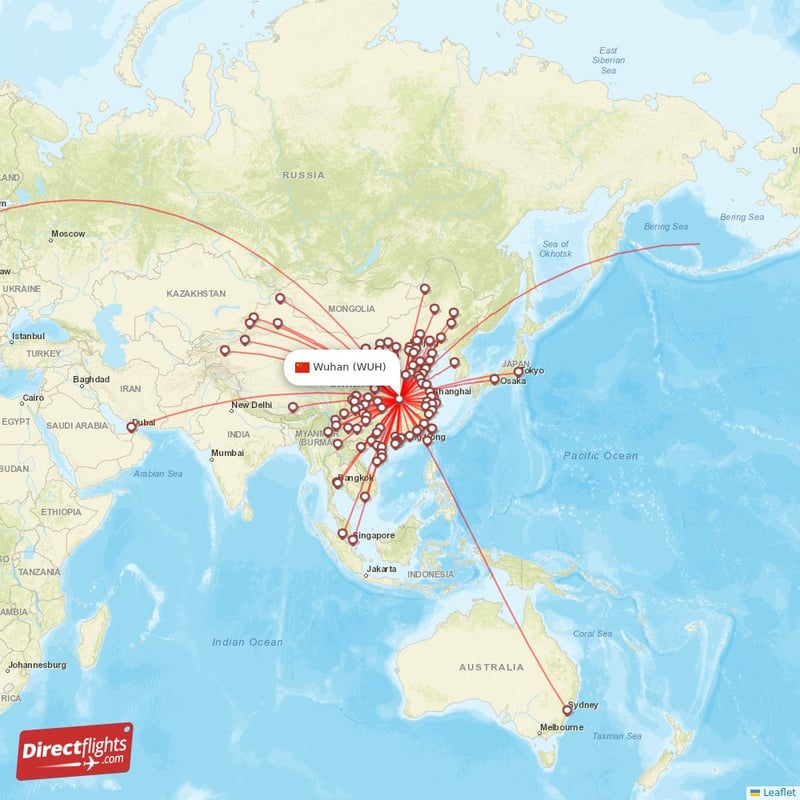 Direct flights to Wuhan - WUH, China - Directflights.com