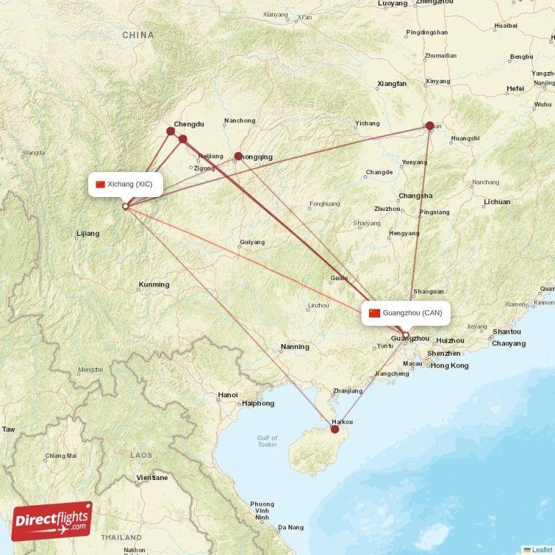 Direct flights from Xichang to Guangzhou, XIC to CAN non-stop ...