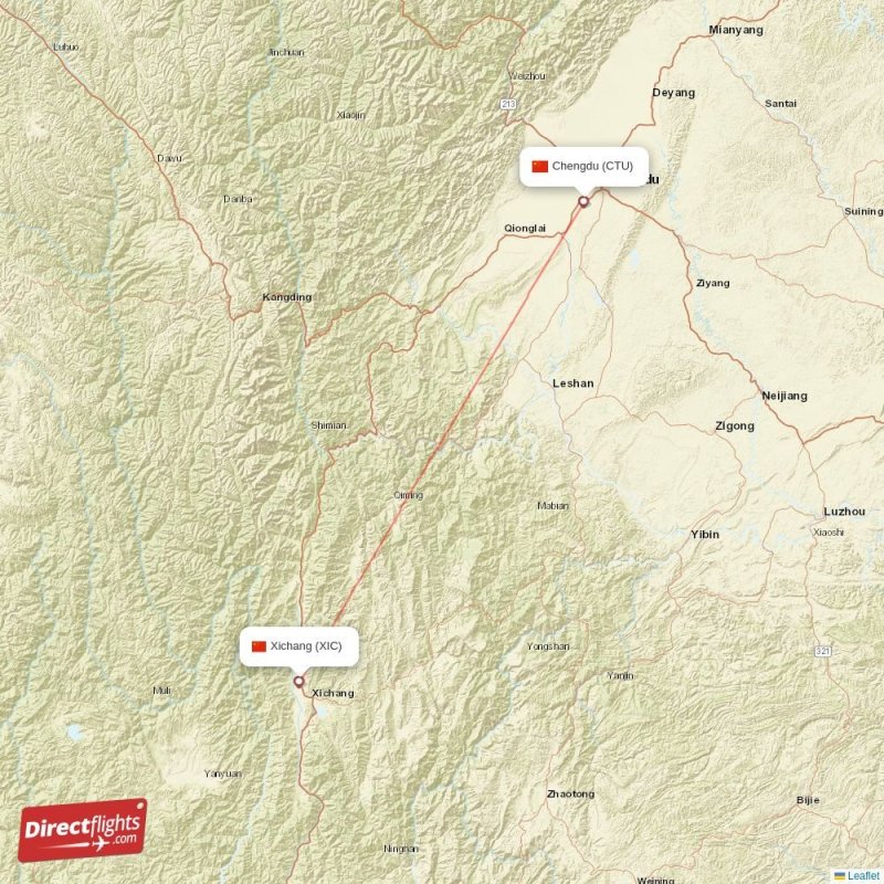 Direct flights from Xichang to Chengdu, XIC to CTU non-stop ...