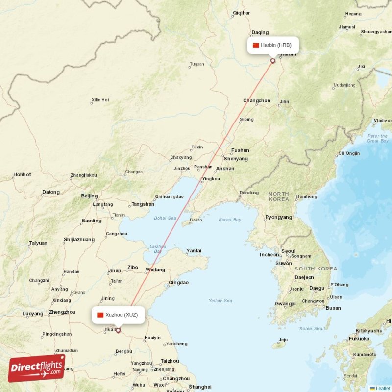 Direct flights from Xuzhou to Harbin (XUZ-HRB) - Directflights.com