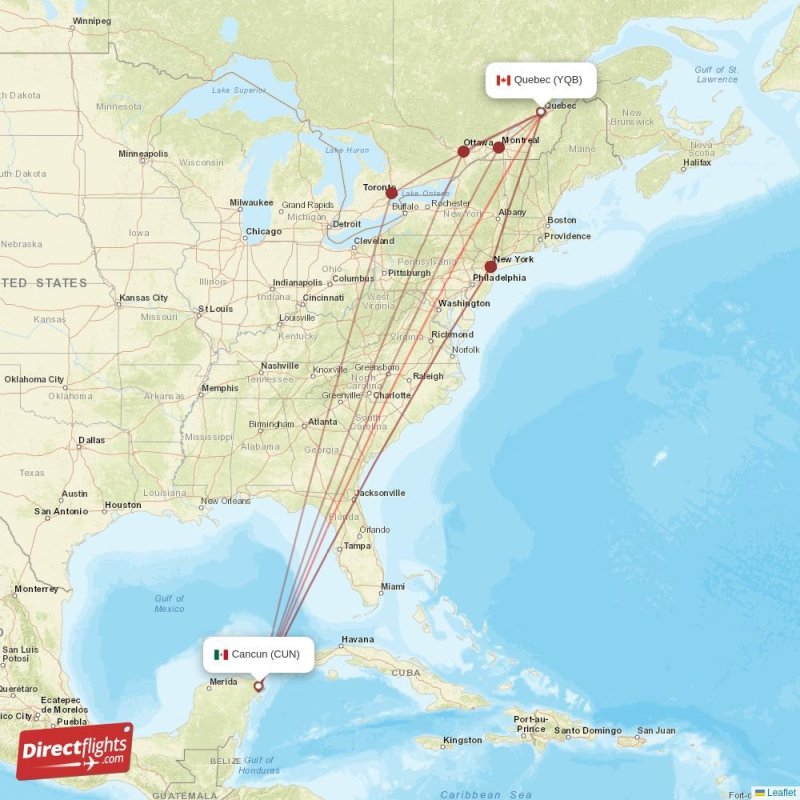 Direct flights from Quebec to Cancun, YQB to CUN non-stop ...