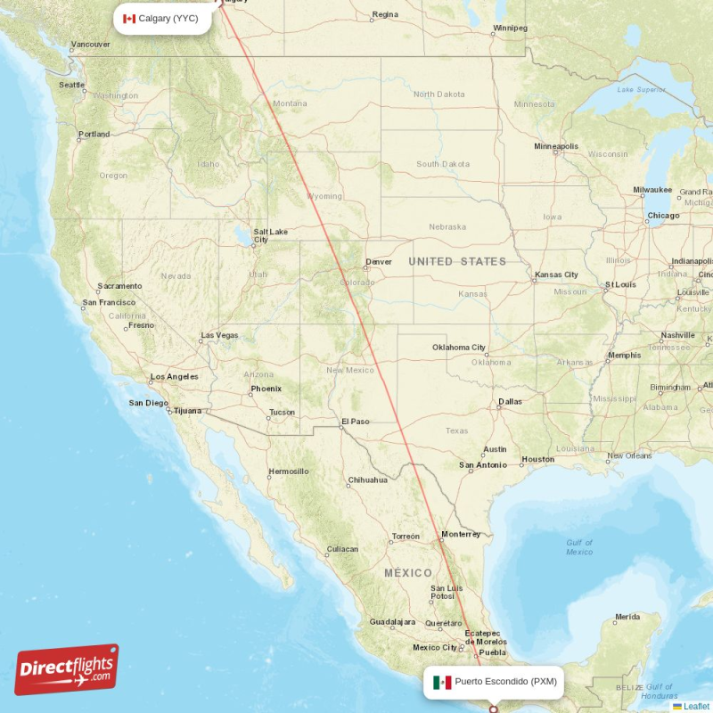 Direct flights from Calgary to Puerto Escondido (YYC-PXM ...