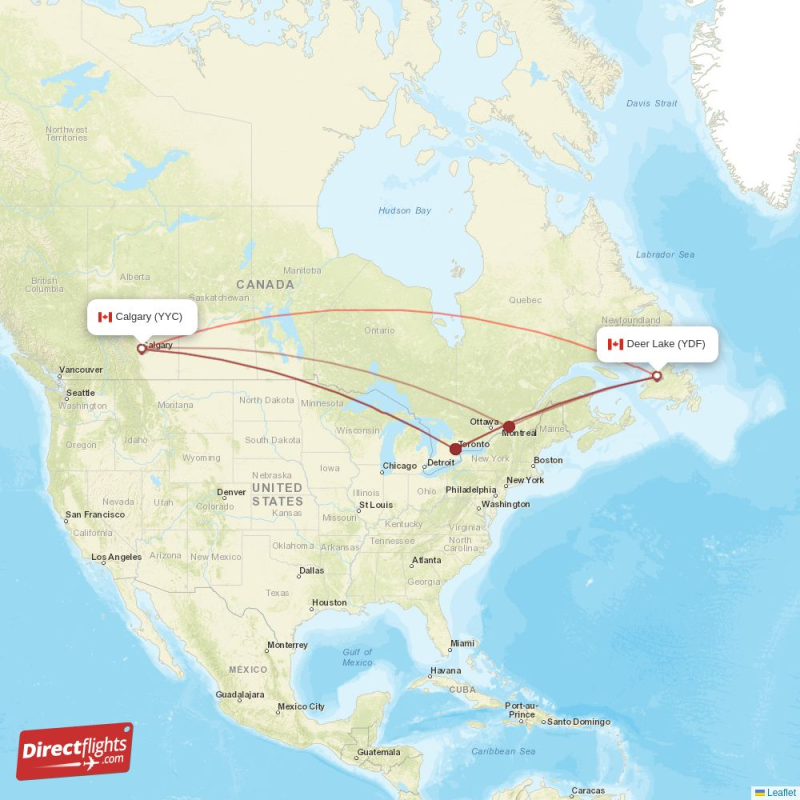 Direct flights from Calgary to Deer Lake (YYC-YDF) - Directflights.com