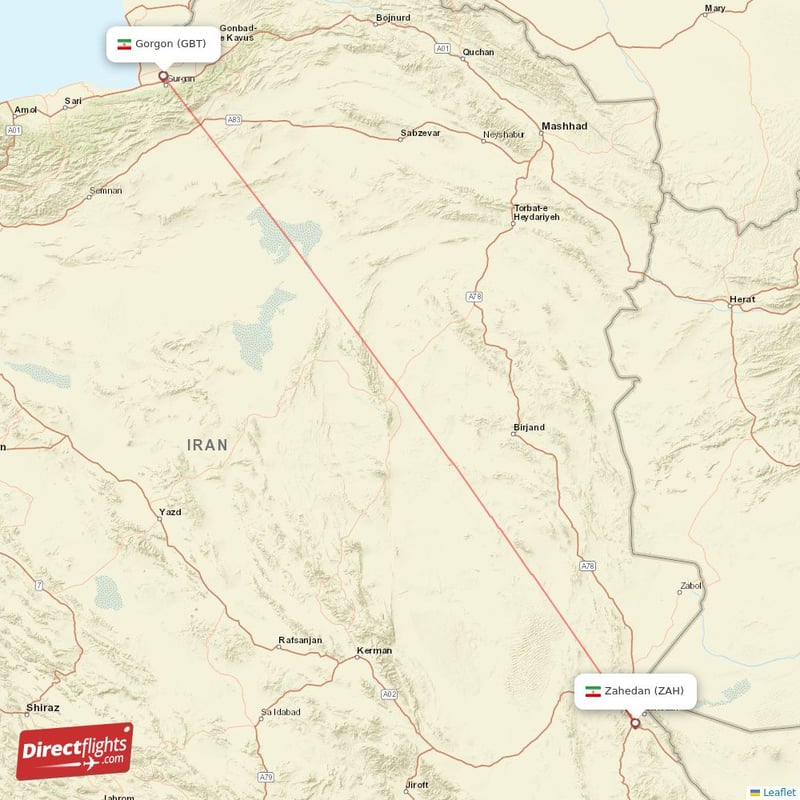 Direct flights from Zahedan to Gorgon, ZAH to GBT non-stop ...